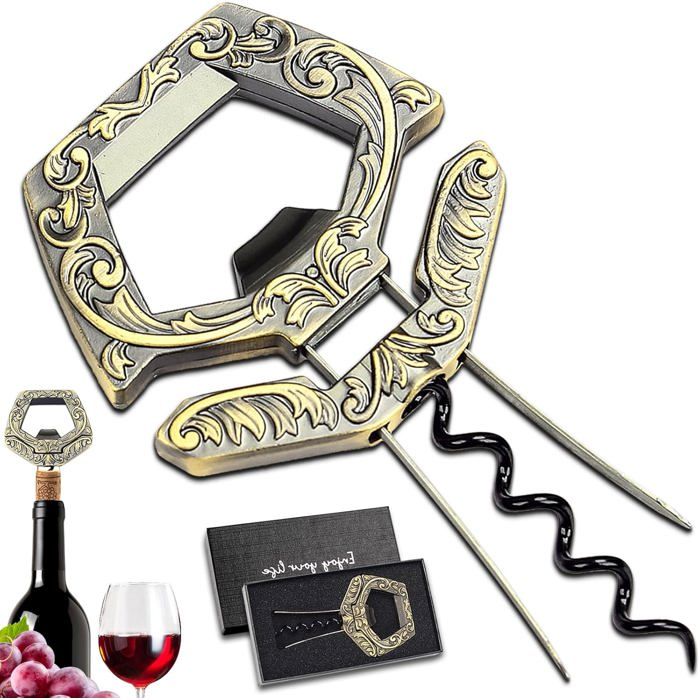 Ouvre Bouteille de Vin, 3 en 1 Ah So Ouvre-Bouteille, Tire Bouchon ...