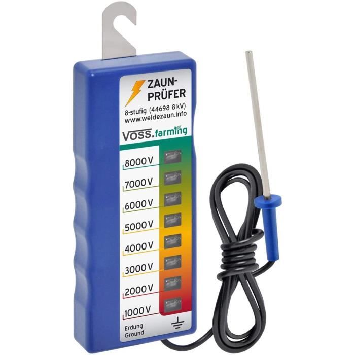 Testeur de Clôture Électrique 8KV jusqu'à 8000V - 8 Niveaux [45 ...