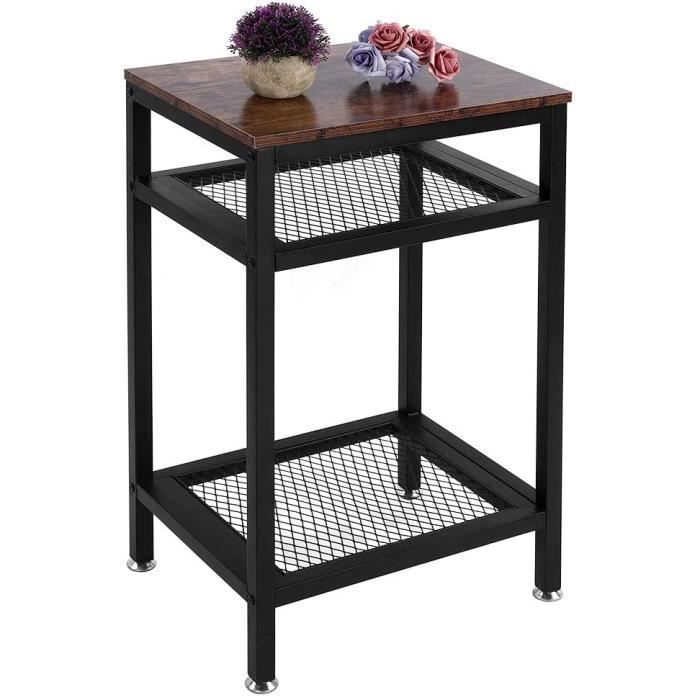 Cikonielf Armoire de chevet industrielle vintage, table basse style ...