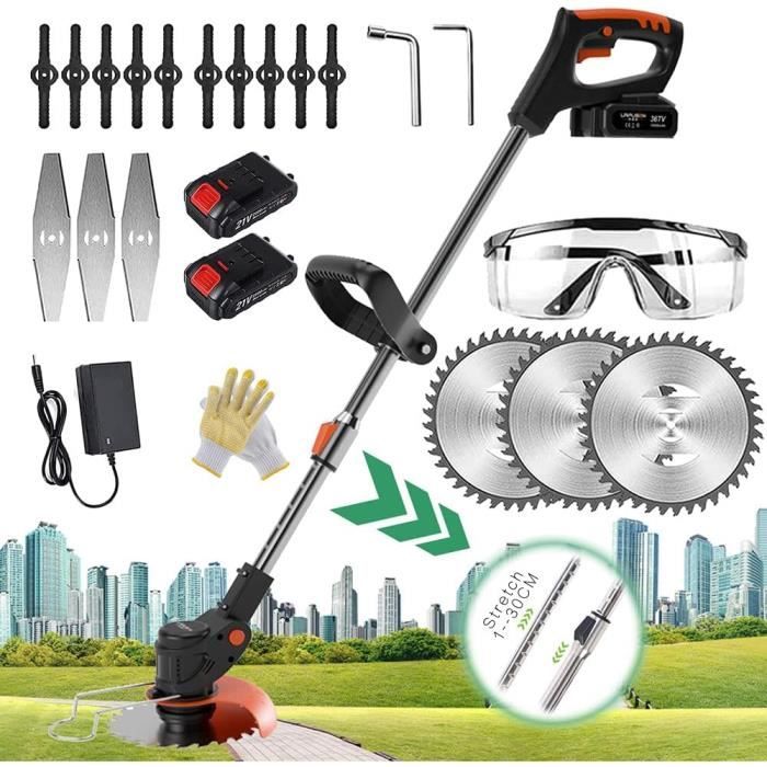Coupe Bordure Sans Fil Avec Batterie, 21V Débroussailleuse À Batterie, Avec 2 Batterie Und ...