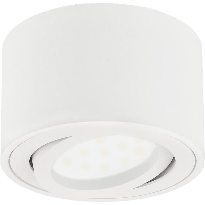 Spot Led En Saillie Orientable Ø80X50Mm Plafonnier Luminaire Apparent ...