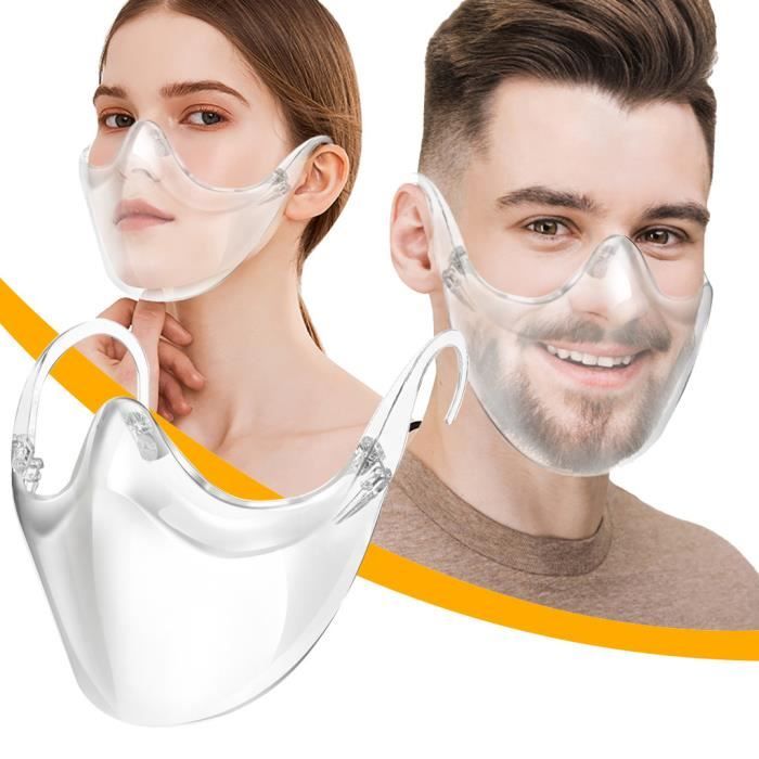 Durable Mask Face Combine Plastic Reusable Clear Face Mask Shield ...