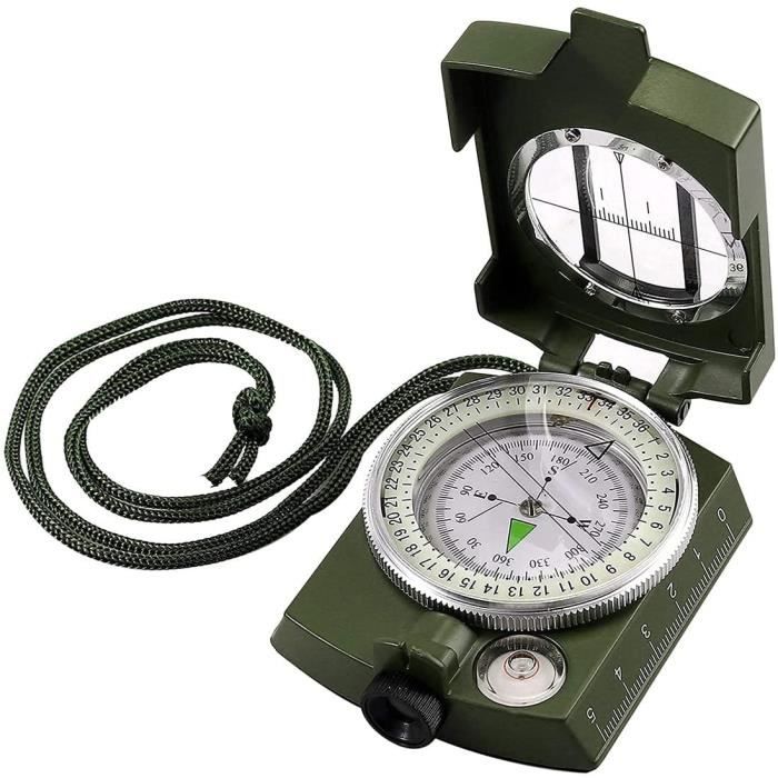 Compas de Navigation étanche Compass Boussole de visée en métal - Vert ...