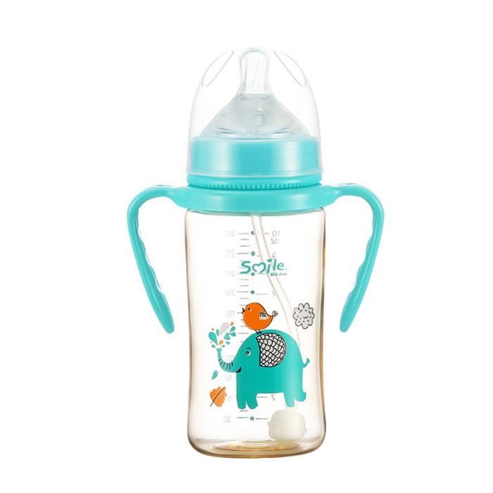 Biberon en paille pour enfants - Couleur Bleu - Résistant aux chutes ...