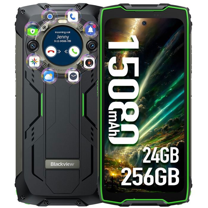Blackview BV9300 Pro Smartphone Robuste 24Go + 256Go 15080mAh 6.7" 50MP ...