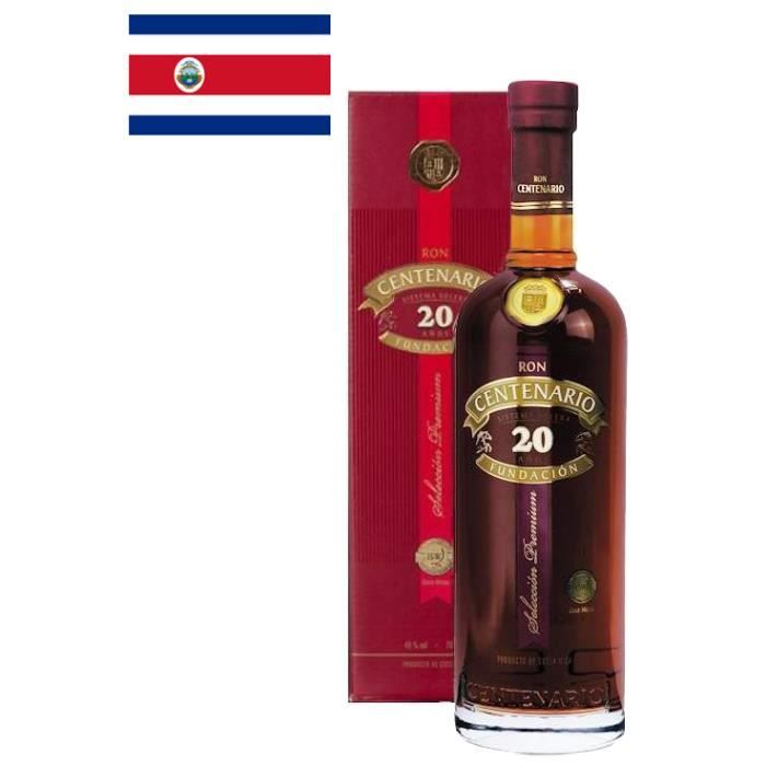 Rhum Centenario Fundacion Solera 20 ans - Costa Rica - La cave Cdiscount