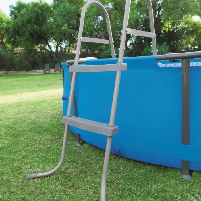 Échelle de piscine - Bestway - Flowclear 84 cm - Structure métallique ... Échelle de piscine - Bestway - Flowclear 84 cm - Structure métallique ...