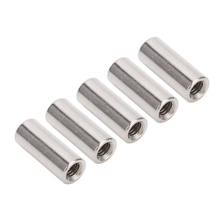 Écrou de connecteur rond - DILWE - M6 x 1,0 - Lot de 20 - Acier inoxydable 304 - Résistant à la ...