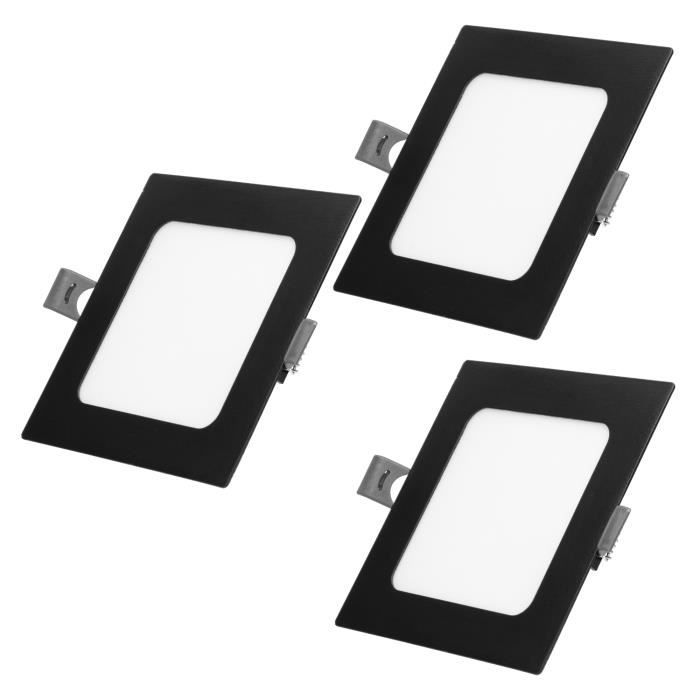Ecd Germany 3x Led Panel Spot Encastrable 6w Remplace 35w Halogène