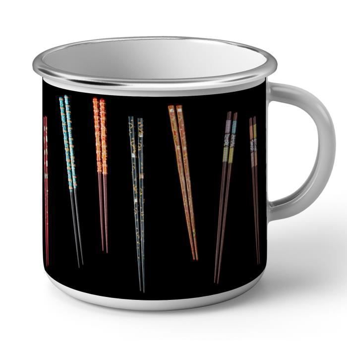Mug en Métal Emaillé Baguettes Japonaises Tradition Nourriture Art ...