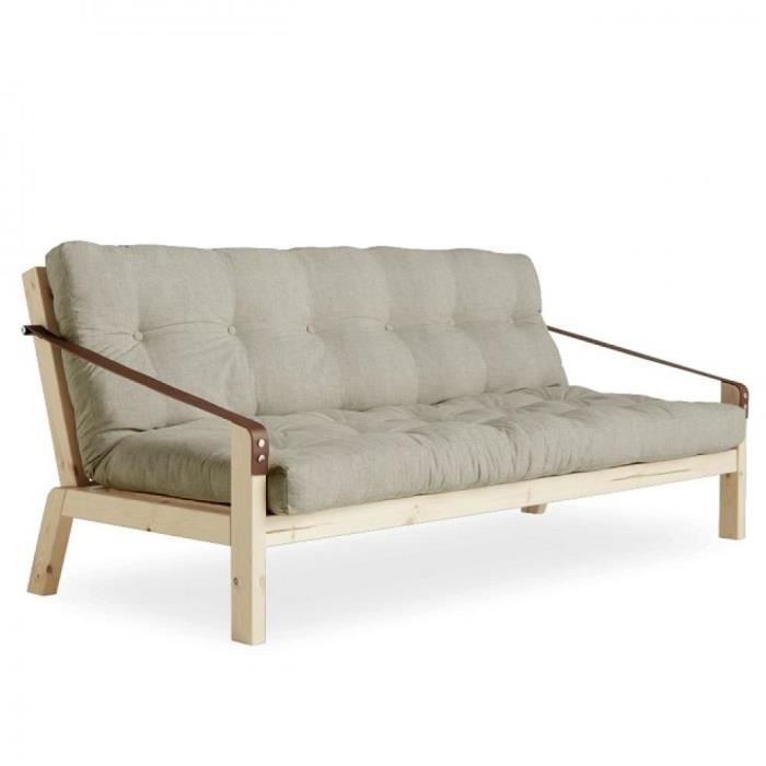 Banquette futon - INSIDE 75 - POETRY - Beige - 2 places - Mousse - 130 ...