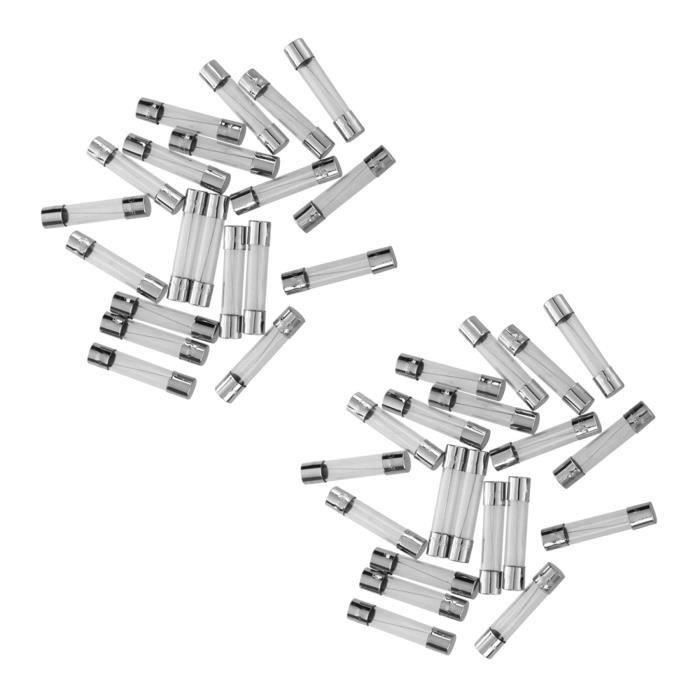 KISS-40 Pieces Fusible de Tube En Verre A Fusion Rapide de 8A 8 Amperes 250V 6 mm X 30 mm ...