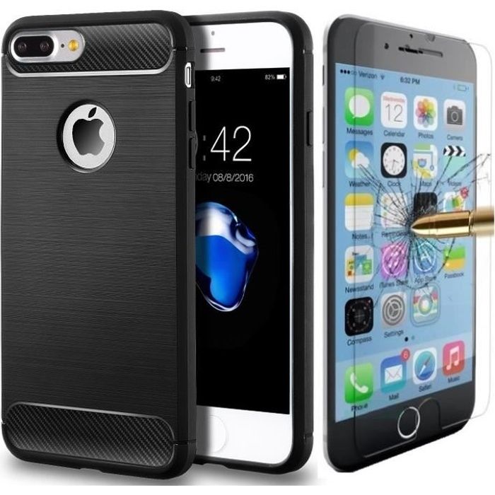 Coque iPhone 8 PLUS (8+) Antichoc Design + Verre trempé - Cdiscount ...