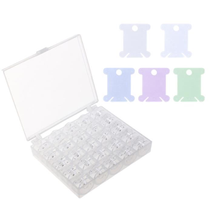 25 bobines de transparentes avec boîtier de rangement 126 pcs assorties ...