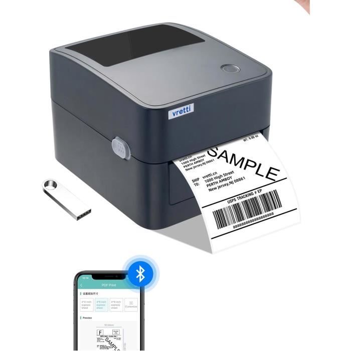 Bluetooth Imprimante D'Étiquettes Thermique 4X6, Code À Barres ...