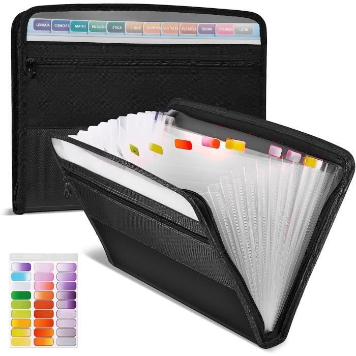 Rangement Papier Trieur 13 Poches, A4 Trieur Document avec Fermeture à ...