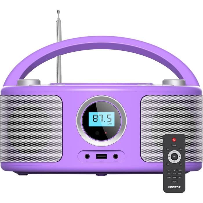Lecteur Cd Enfant Portable Avec Bluetooth, Radio Fm Portable Stéréo ...