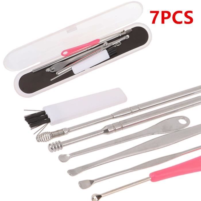KIT ANTI-CERUMEN,--Curette épilateur de cire'oreille, 7 pièces-ensemble ...