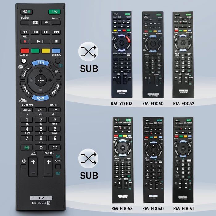 Télécommande Universelle Rm-Ed047 Remplacement Pour Sony Bravia Tv Pour ...
