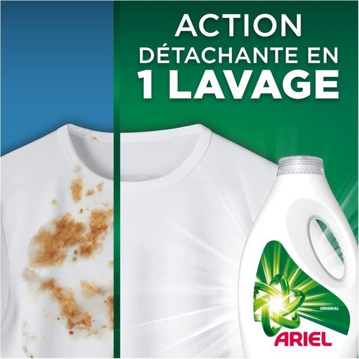 Ariel Lessive Liquide,92 Lavages,Original,Action détachante en 1 seul ...