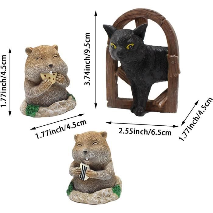 Statues Jardin Résine Animal Statue, Jardin Statue - Chat Souris Gopher ...