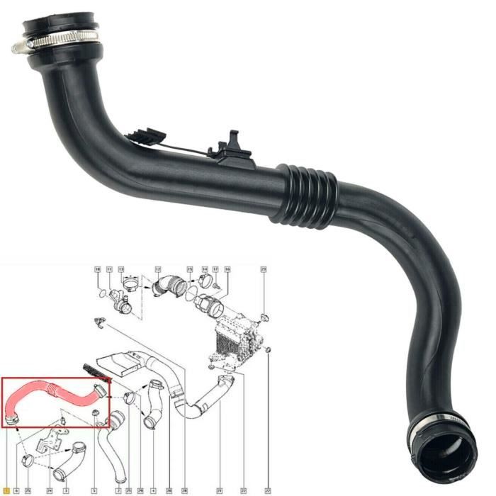 Durite de turbo, tuyau air intercooler compatible pour Renault Scénic ...