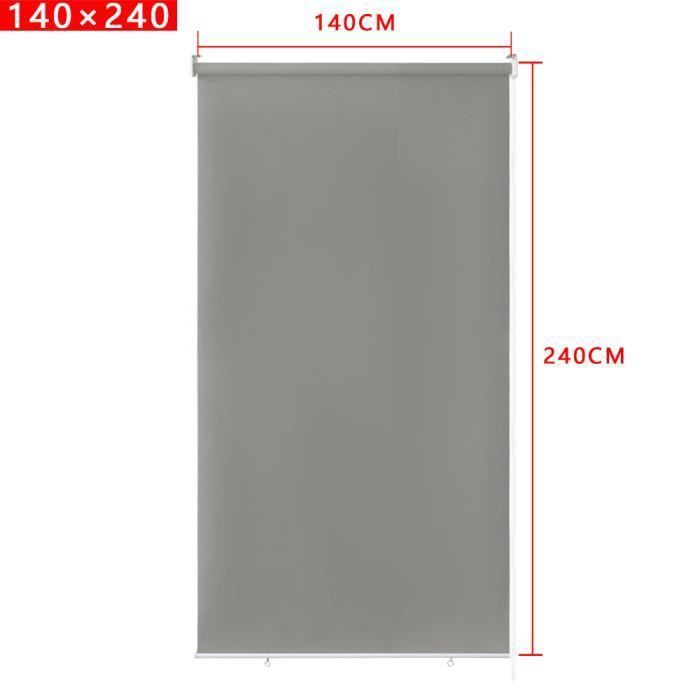 Store vertical - XMTECH - 140 x 240 cm - Gris - Toile imperméable ...