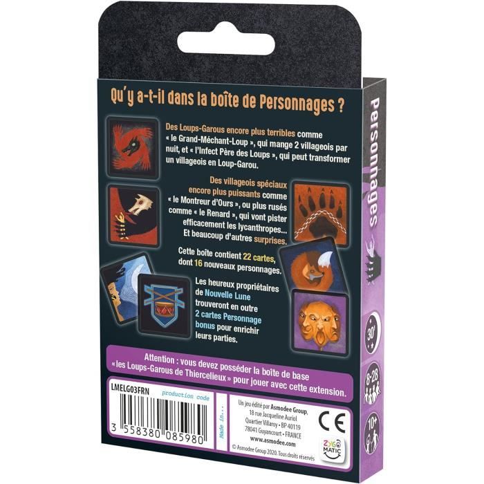 Loups-Garous De Thiercelieux - Extension : Personnages - 16 Nouveaux Personnages - Jeu De ...
