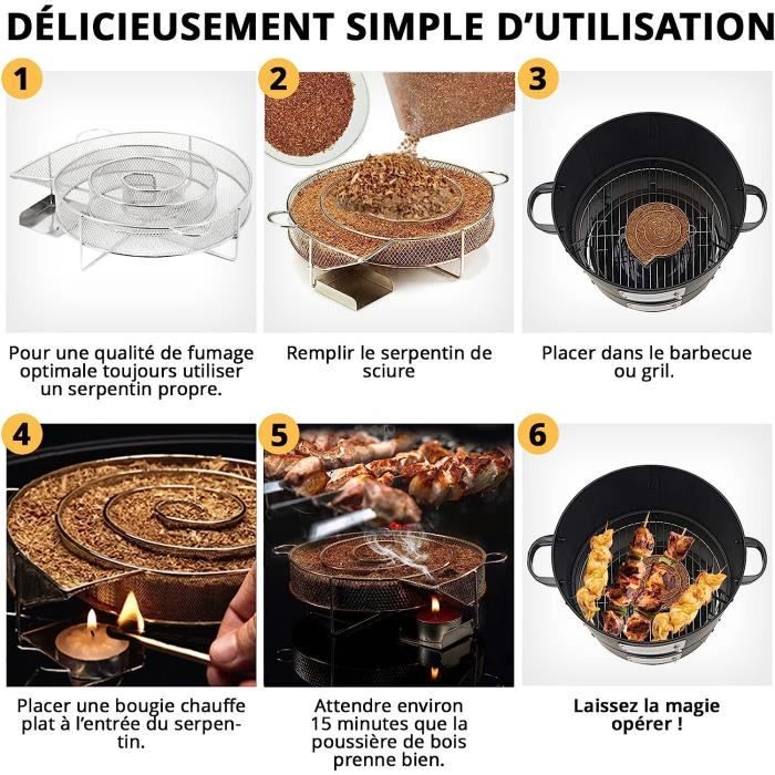 Générateur de Fumée - Fumoir Viande et Poisson - Spirale Métallique ...