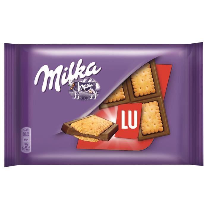 Milka Mini Tablette Chocolat au Lait & Biscuit LU Pocket - Box Goûter ...