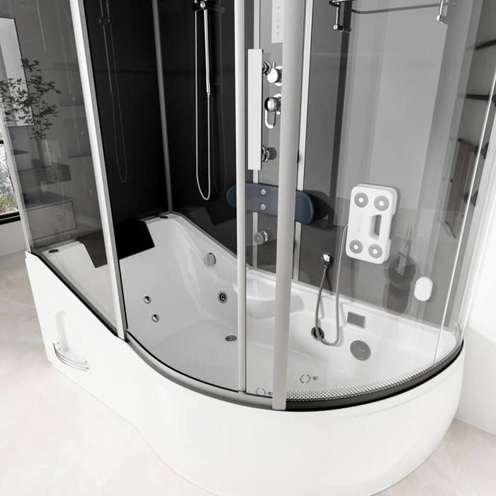 Douche vapeur avec Whirlpool HOME DELUXE ALLIN 4IN1 - 170 x 90 cm ...