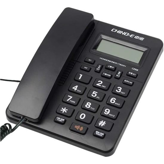 TéLéPhone Fixe Filaire Au Bureau, Double Interface, sans Pile, Transfert à Un Bouton[1834 ...