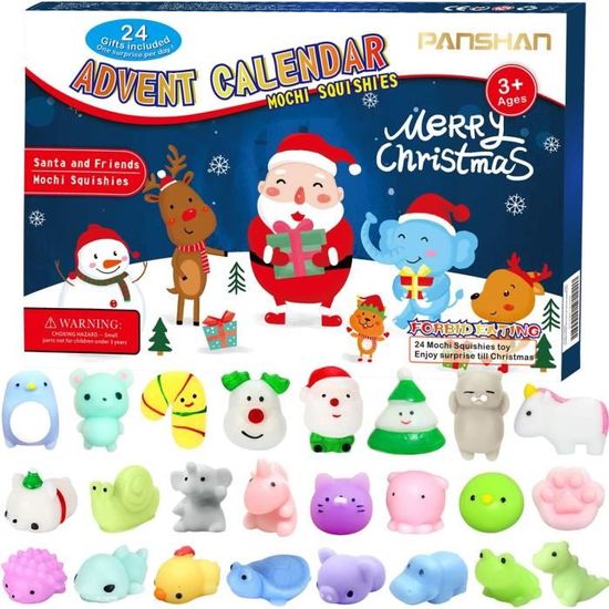 Calen ier de l’Avent à 24 jouets en caoutchouc souple pour enfants ...