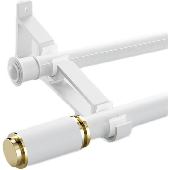 Double Tringles À Rideaux Pour Fenêtres, Tringle À Draperies Décorative En Aluminium Avec Anneau ...