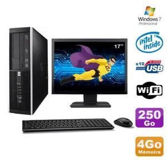 PC complet HP Elite 6000 Pro SFF E5400 2.7Ghz démarrage SSD 120 Go ...