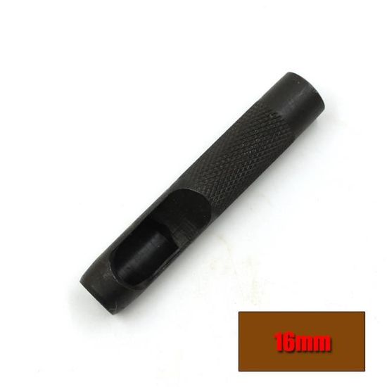 POINCON,16mm--Ensemble de poinçons creux en acier, joint en cuir, trou ...