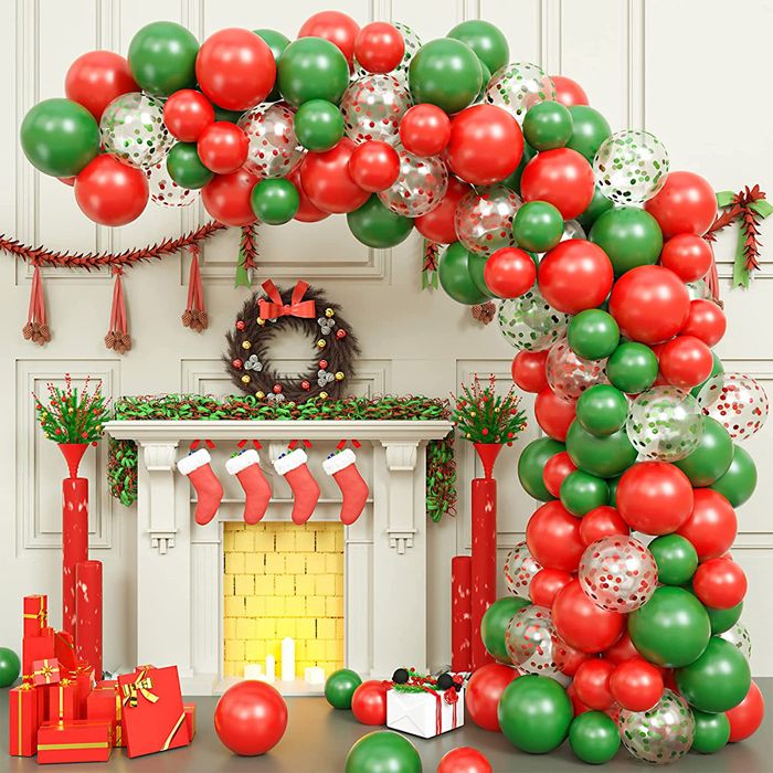 Kit d'arche de guirlande de ballons de Noël, ensemble de 92 ballons de ...