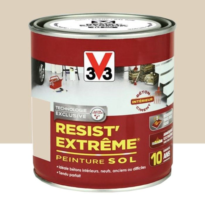 Peinture Sol V33 Resist' Extrême Pierre 0,5 L - Cdiscount Bricolage