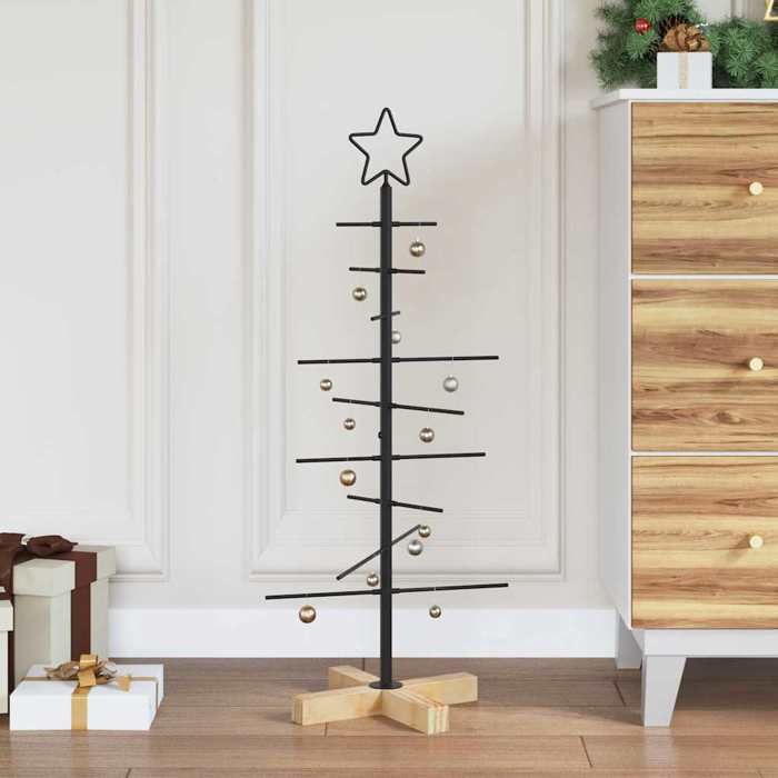 Sapin de Noël en métal - vidaXL - 90 cm - Noir - Acier peint par poudre ...