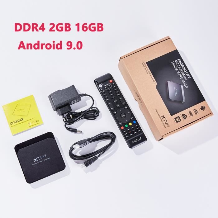 Ue Plug - XTV Pro OS 9.0 - Boîtier De Télévision Avec Codes Xtream, Amlogic S905x3, Lecteur ...