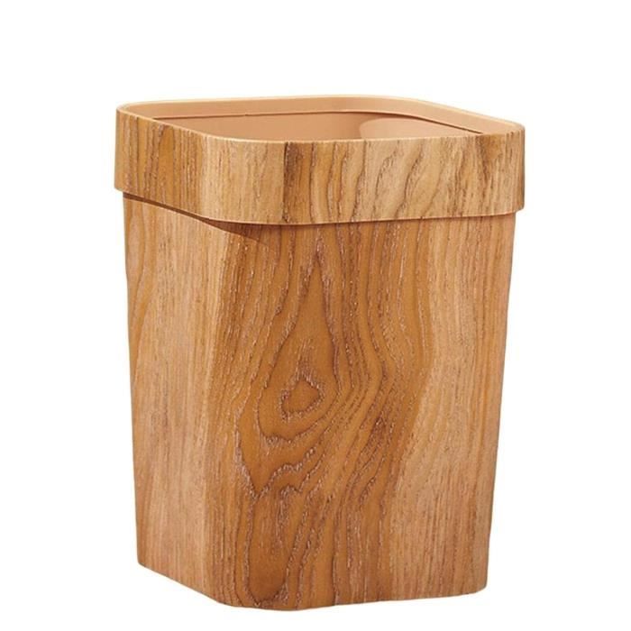 Poubelle Portative En Simili Bois, Poubelle Avec Anneau De Pression ...