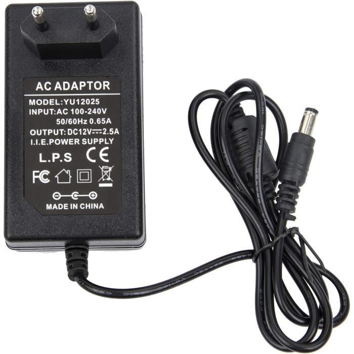 Adaptateur d'alimentation 12V 2.5A, Transformateur d'alimentation AC ...