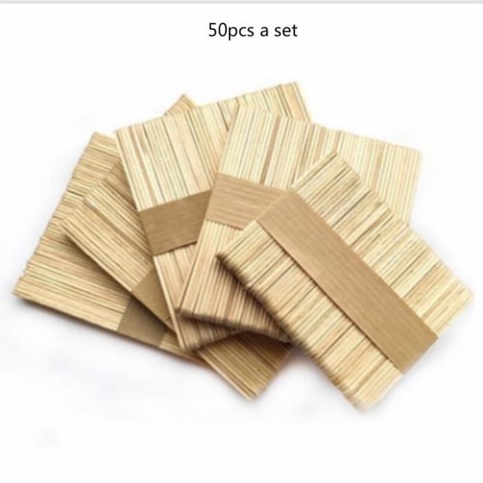 (50 Wooden Sticks)Moule à glace d'été en Silicone 4 cellules/8 cellules ...