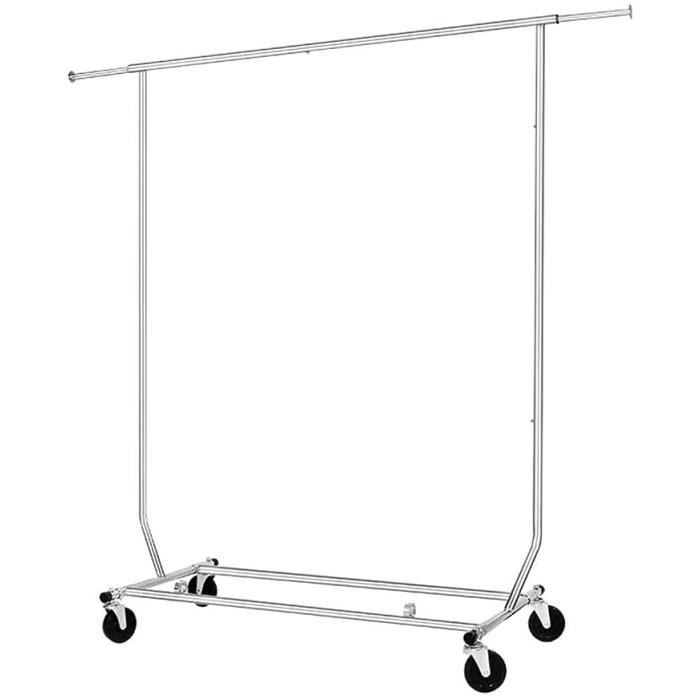 PENDERIE MOBILE Portant à Vêtements Télescopique Penderie à Roulettes ...