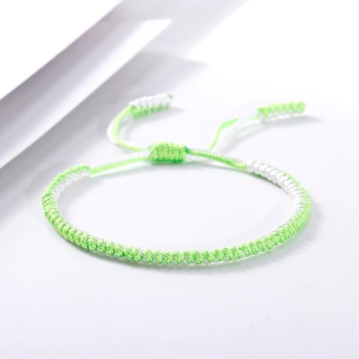 Bracelet En Corde De Coton Tissé Pour Hommes Et Femmes Multicolore Chic ...