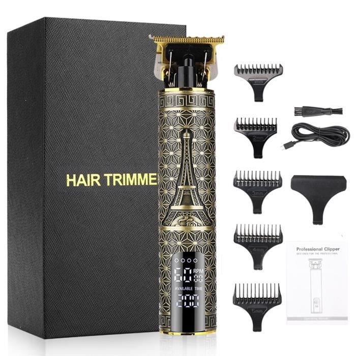 Set de pyramide Tondeuse à cheveux électrique T9 pour hommes, rasoir sans fil, Rechargeable par ...