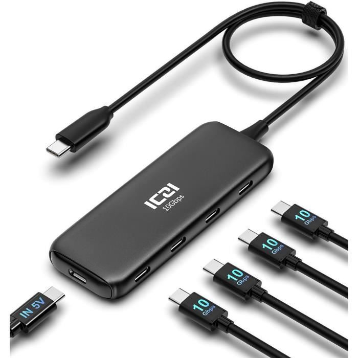Hub Usb C 10 Gbps,Hub Usb 3.2 Gen 2 Vers 4 Ports Usb C,Hub Usb C Full ...