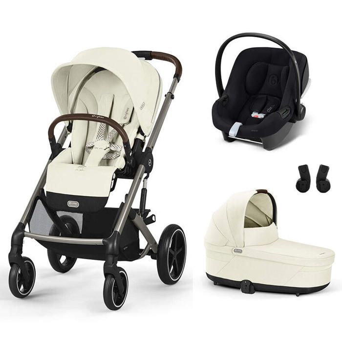 CYBEX - Poussette Trio Balios S Lux Tpe Seashell Beige Aton B2 Black ...