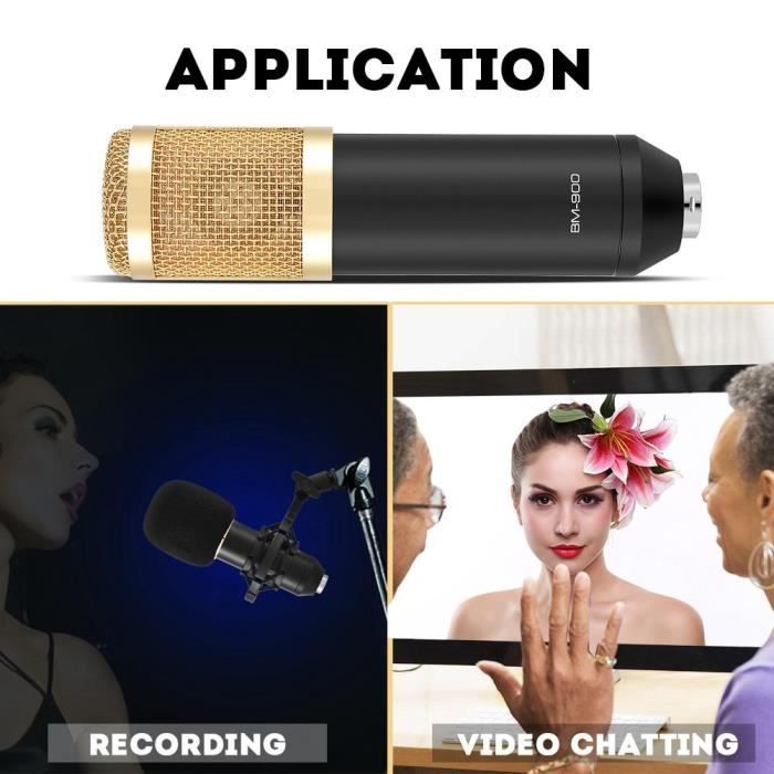 Dilwe micro de studio Microphone d'enregistrement de studio de ...
