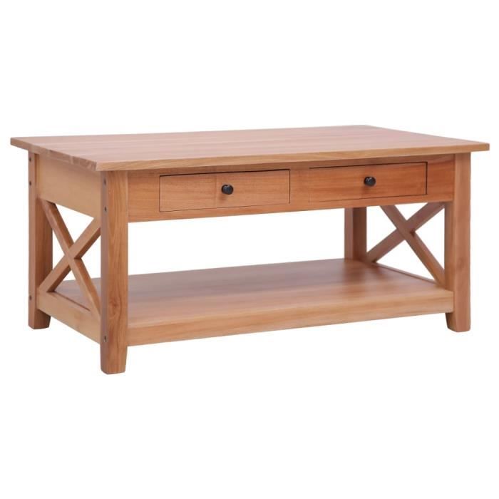 FAR-Table basse 100x55x46 cm Bois d'acajou massif-EJL7613814590211 ...